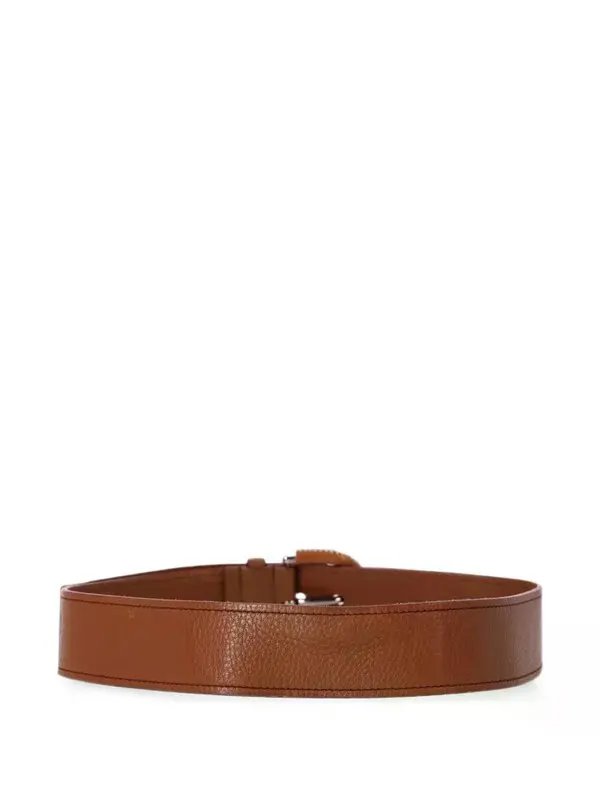 Prada Grained Leather Belt - Brown