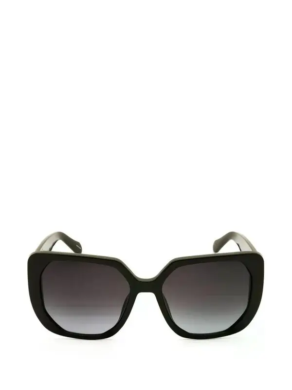 Fossil Oversized Frame Sunglasses With Gold-tone Hardware - Black