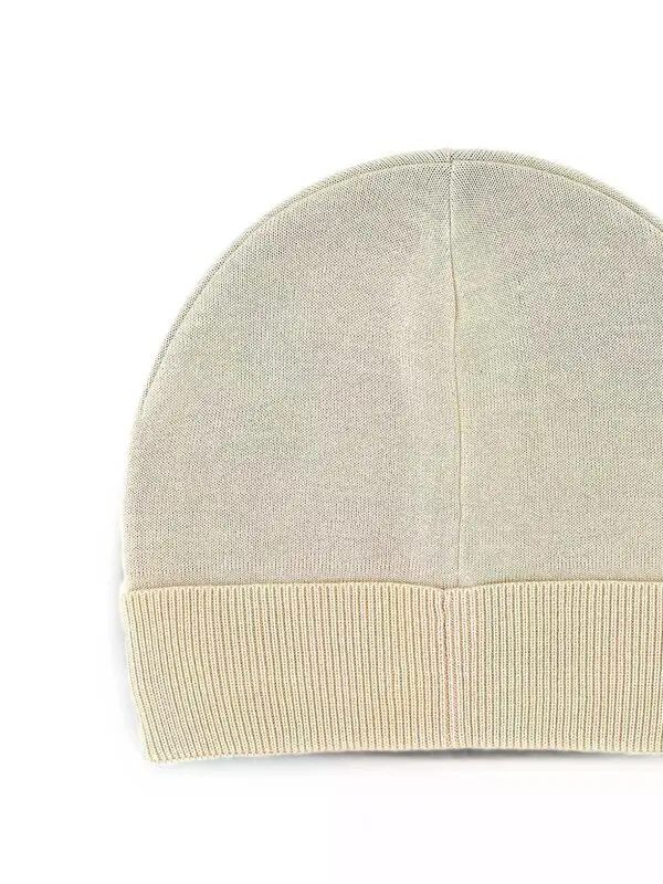 EA7 Logo-jacquard Ribbed-cuff Beanie Hat