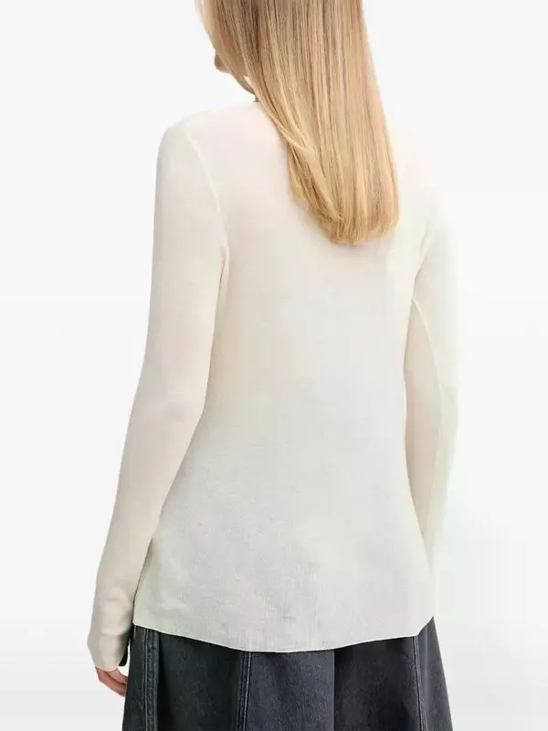 MOS MOSH Fine-knit Long-sleeve T-shirt