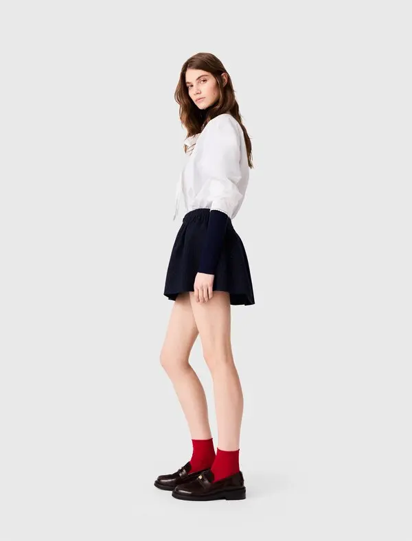 Maje Short Tailored Rhinestone Skirt