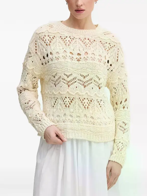OUI Pointelle-knit Sweater - Neutrals