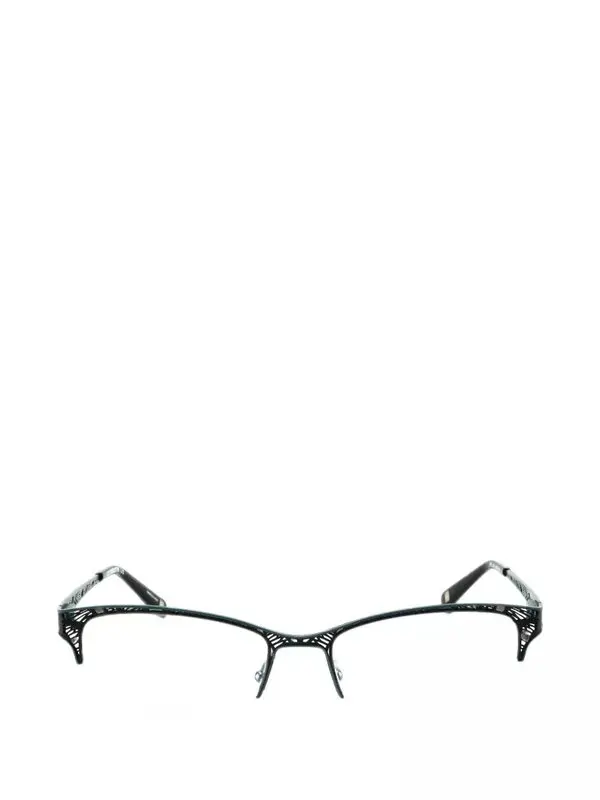 LIZ CLAIBORNE Rectangle-frame Glasses - Black