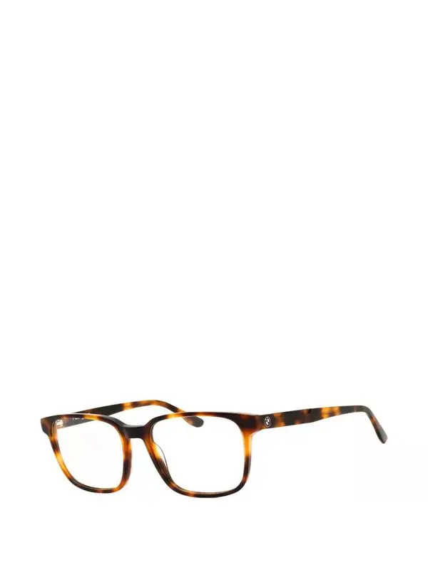 BMW EYEWEAR Tortoiseshell-effect Rectangle Frame Glasses - Brown