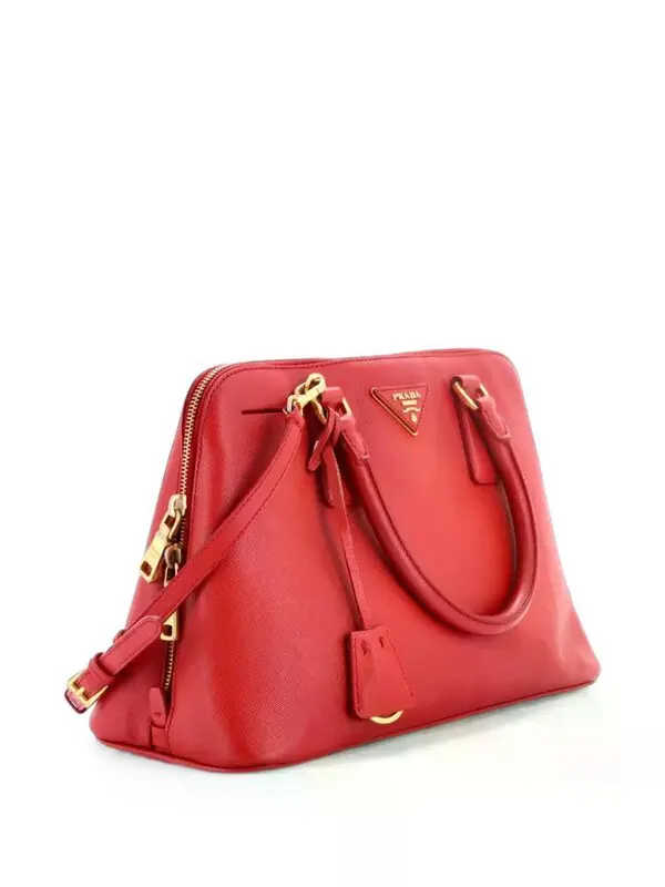 Prada Promenade Bag Saffiano Leather Medium Satchel - Red