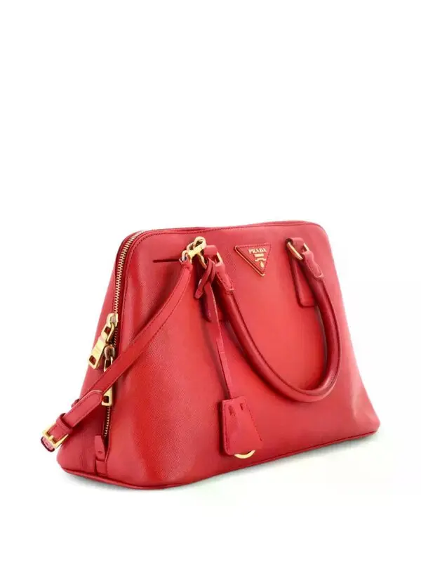 Prada Saffiano Leather Medium Satchel - Red