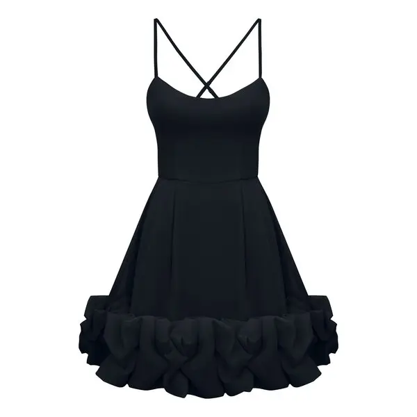 POST MERIDIEM Backless Bustier Mini Dress - Black