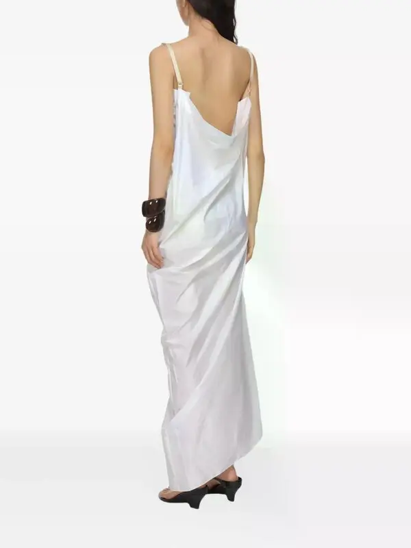 Carven Asymmetric Silk Maxi Dress
