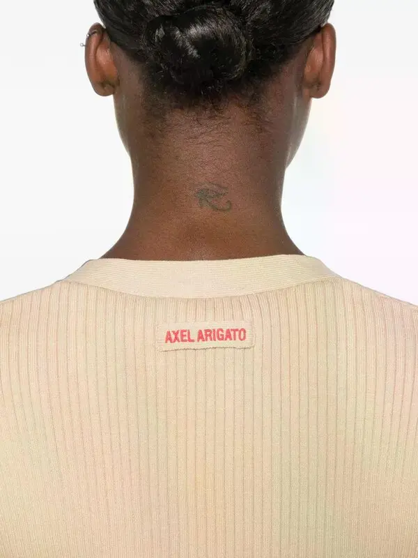 Axel Arigato Fleur Ribbed-knit Striped Cardigan