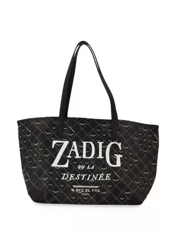 Zadig&Voltaire Z Shopper Xl Monogram Book-tag Bag - Black