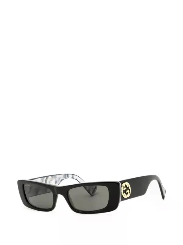 Gucci Interlocking G Rectangle Sunglasses - Black