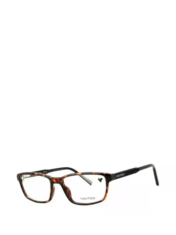 NAUTICA Tortoiseshell-effect Rectangle-frame Glasses