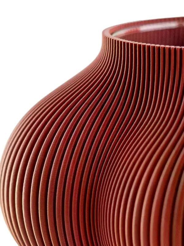 SHEYN Big Peach Ribbed Vase