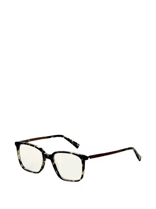 Tumi Square Frame Tortoiseshell Effect Eyeglasses