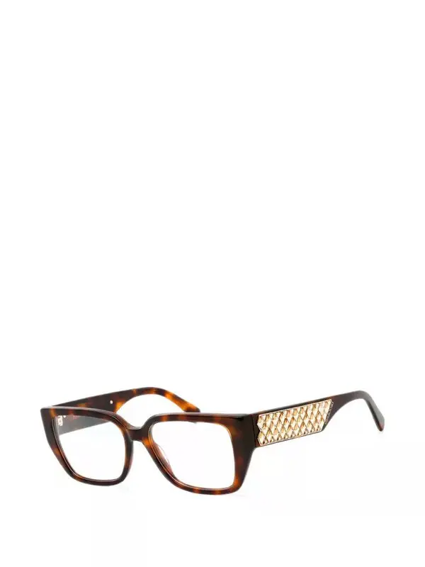 SWAROVSKI Tortoiseshell-effect Rectangle-frame Glasses - Brown