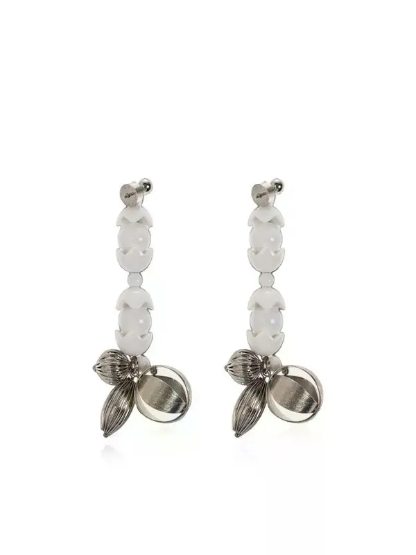 Marni Silver-tone Beaded Drop Earrings