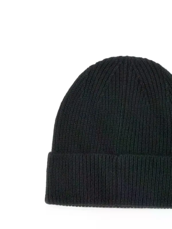 EA7 Ribbed-knit Beanie Hat