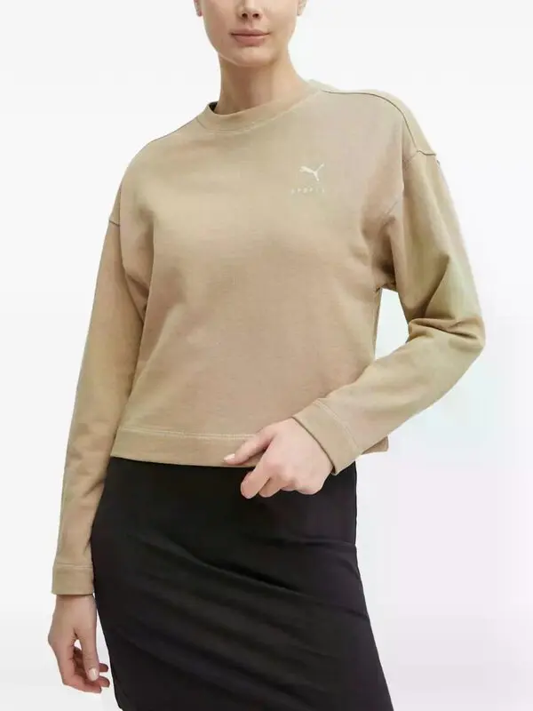 PUMA Logo Print Drop Shoulder Sweater