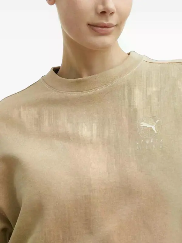 PUMA Logo Print Drop Shoulder Sweater