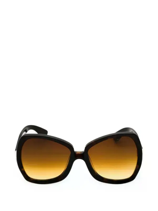 TOM FORD Oversized Geometric Sunglasses - Brown
