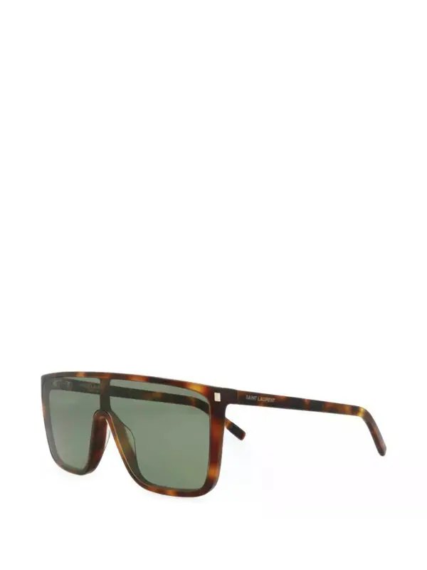 Saint Laurent Geometric-frame Sunglasses - Brown