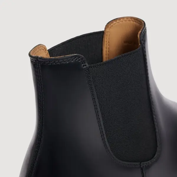 Sandro Smooth Leather Chelsea Boots - Black