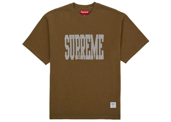 Supreme Stretch Applique Short Sleeve Top - Brown