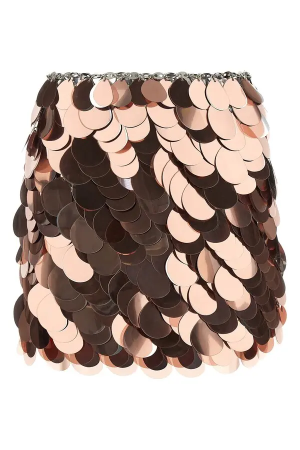 Rabanne Sparkle Discs' Skirt - Gold
