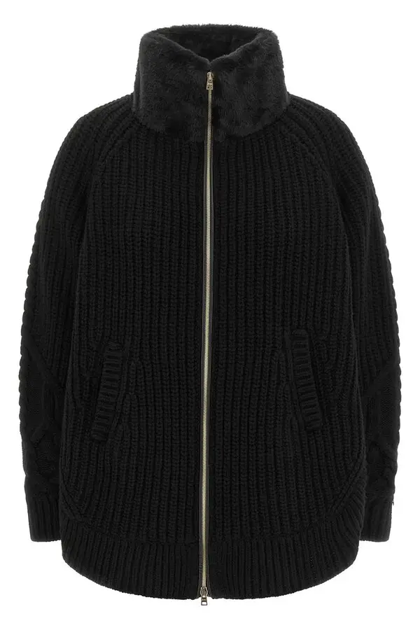 Herno Cardigan With Fur Insert