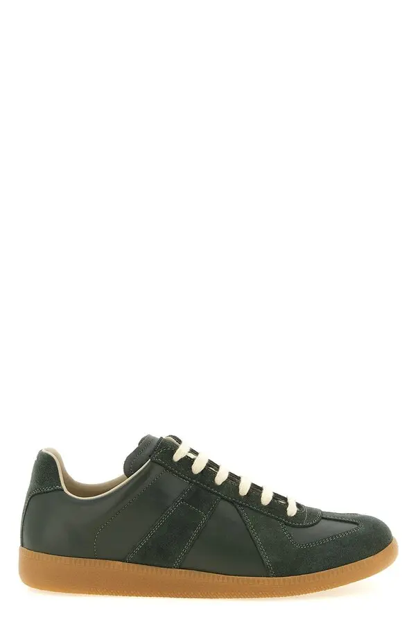 MAISON MARGIELA Replica' Leather Sneakers - Green