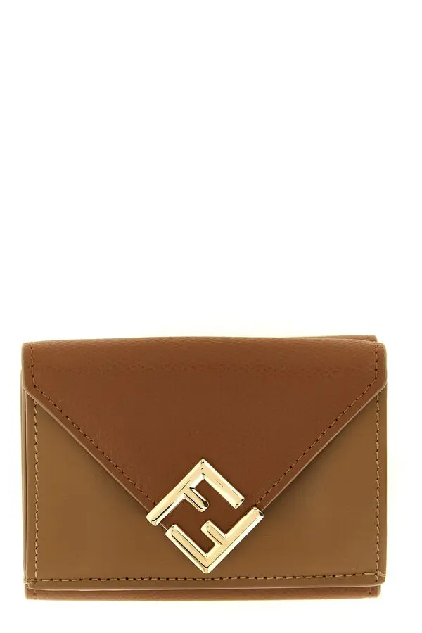 Fendi Ff' Trifold Mini Wallet - Brown