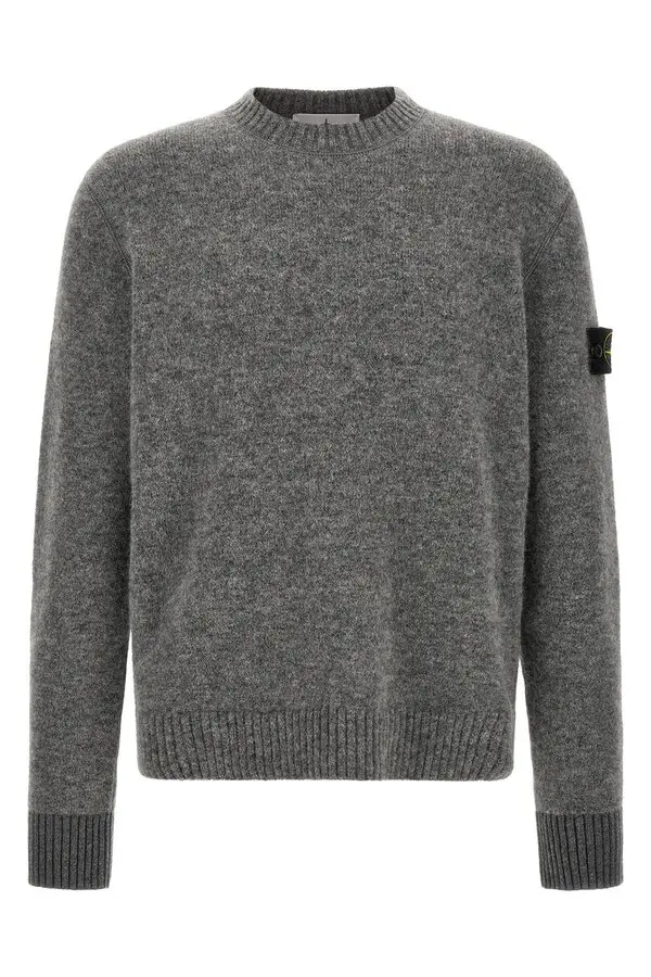 Stone Island 5100050' Crew Neck Sweater With Logo Badge