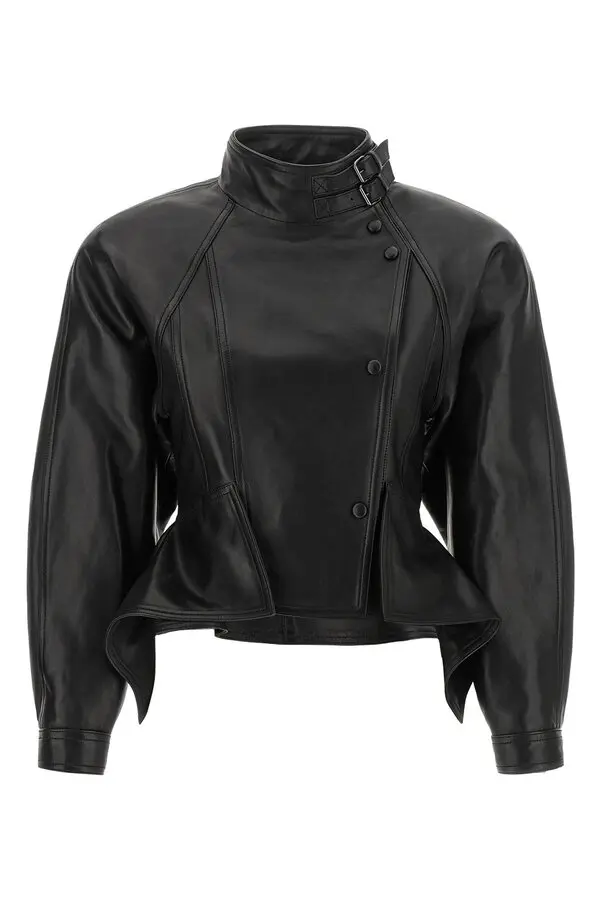 Balmain Iconica' Leather Jacket - Black