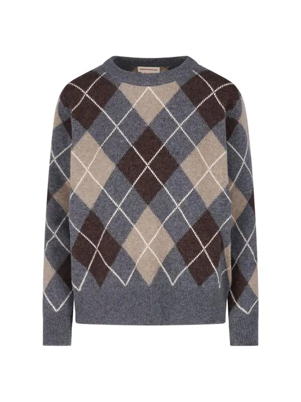 Daughter Ava Argyle Lambswool Sweater - Multi