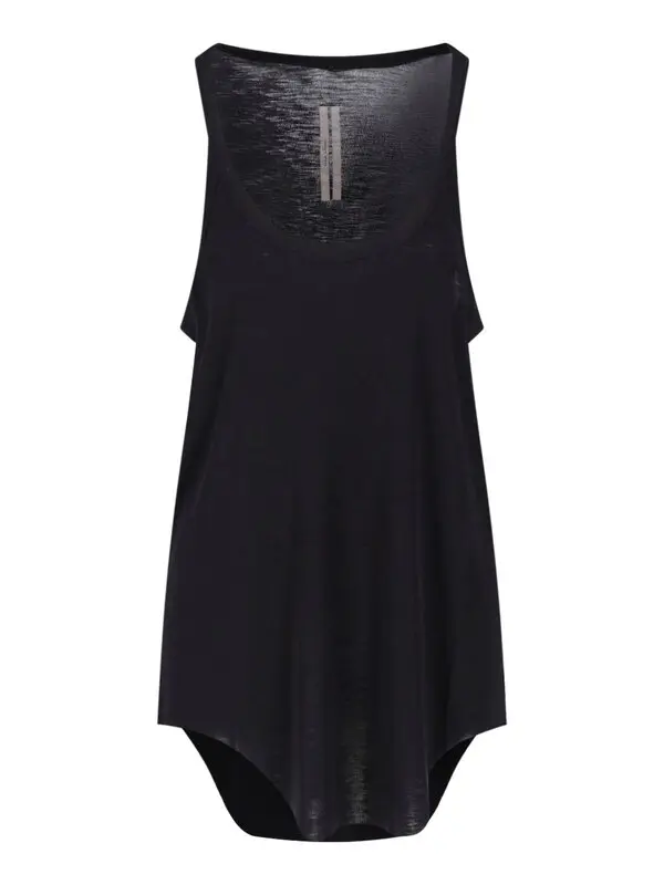 Rick Owens Wool And Silk Tank Top - Black