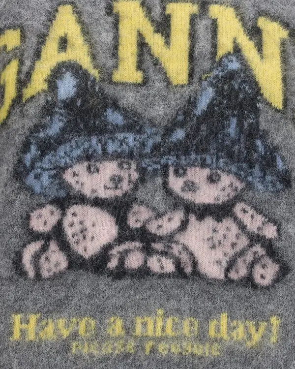 GANNI Muhroom Teddy Alpaca-blend Weater