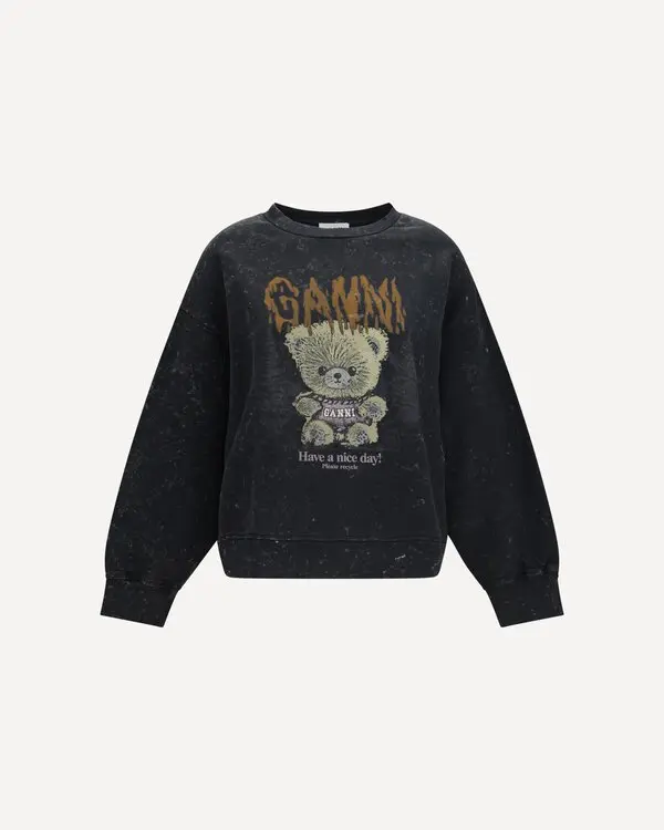 GANNI Isoli Forest Teddy Sweatshirt - Grey