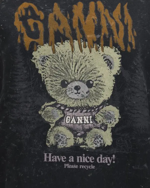 GANNI Isoli Forest Teddy Sweatshirt - Grey