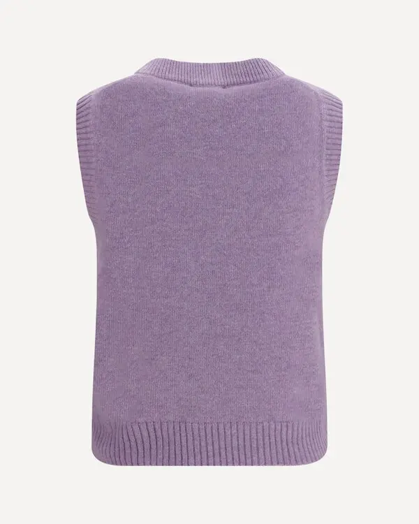 GANNI Teddy Alpaca And Wool-blend Vest - Grey