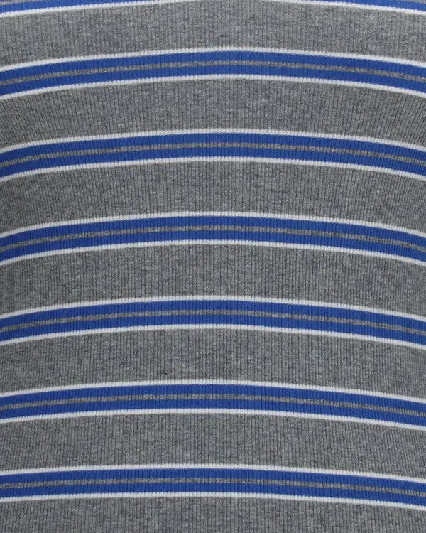 GANNI Ribbed V-neck Long-leeve T-hirt