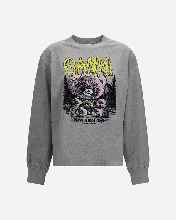 GANNI Ioli Teddy Foret Weathirt - Grey
