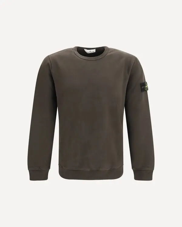 Stone Island Crewneck Cotton Sweatshirt Ale