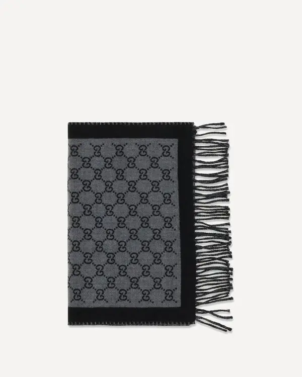 Gucci Gg Jacquard Wool Scarf