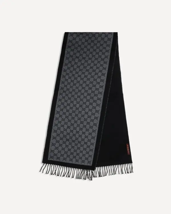 Gucci Gg Jacquard Wool Scarf