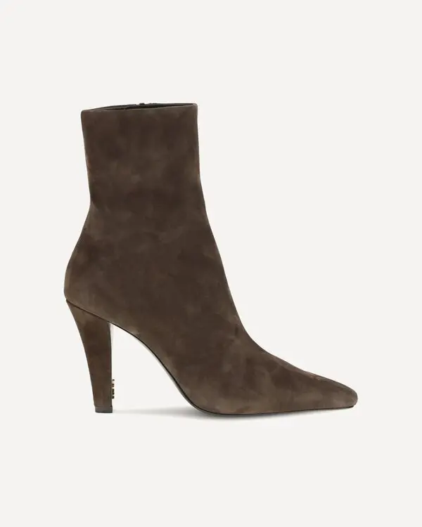 Saint Laurent Jill Suede Ankle Boots - Brown