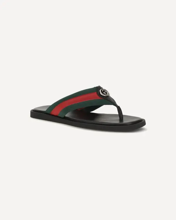 Gucci Maverik Gg Interlocking Flip-flop Sandals