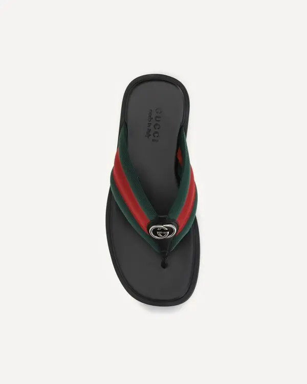 Gucci Maverik Gg Interlocking Flip-flop Sandals