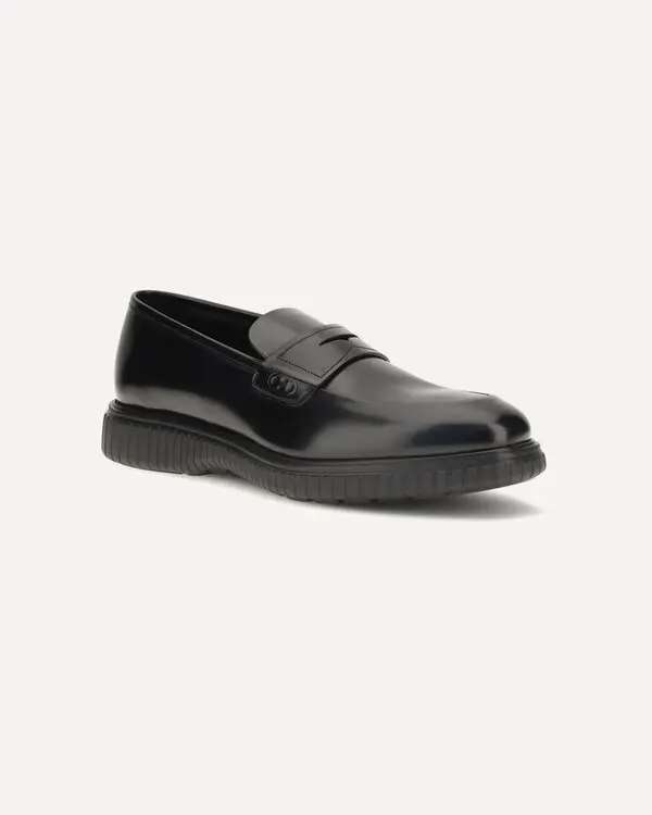 FERRAGAMO Brushed Calfskin Loafers