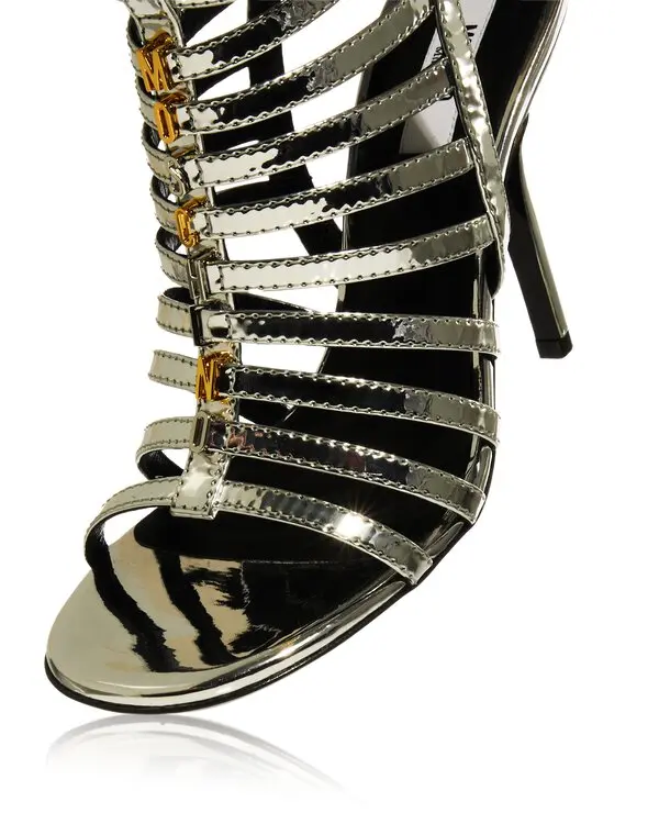 Moschino Faux Leather High Heel Sandals