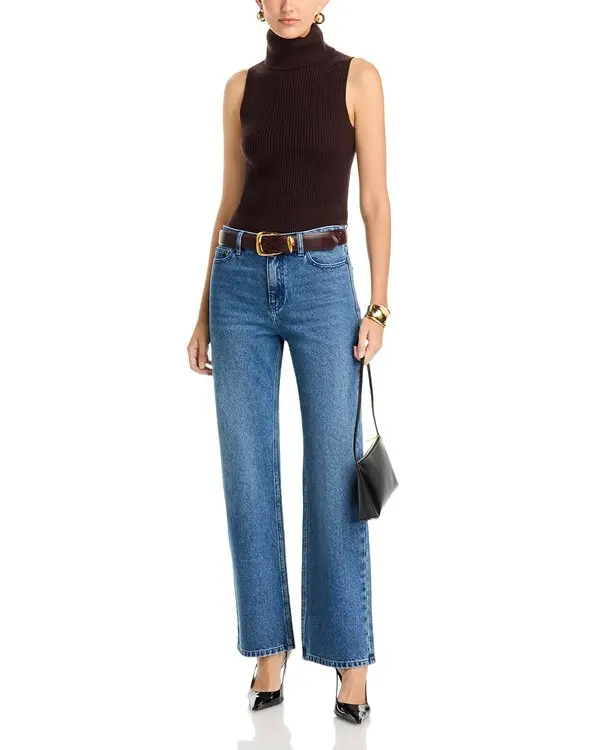 Michael Kors Wool Sleeveless Turtleneck Sweater